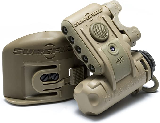 Sure Fire HL1-C-TN 3V 1.4-19.2L Helmet Light, Rd / WH / IR LED, Brown - Tactical Trading