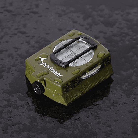 Sportneer Military Lensatic Compass with Viewfinder & Carrying Bag ...