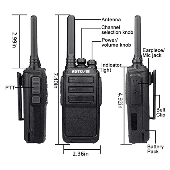 Retevis RT28 2 Way Radios Walkie Talkies - Tactical Trading
